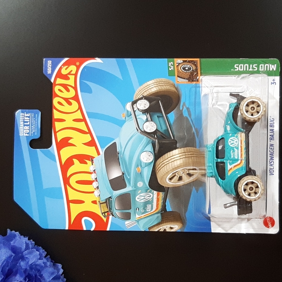 Mattel | Other | Volkswagen Baja Bug Hot Wheels 222 Mud Studs ...